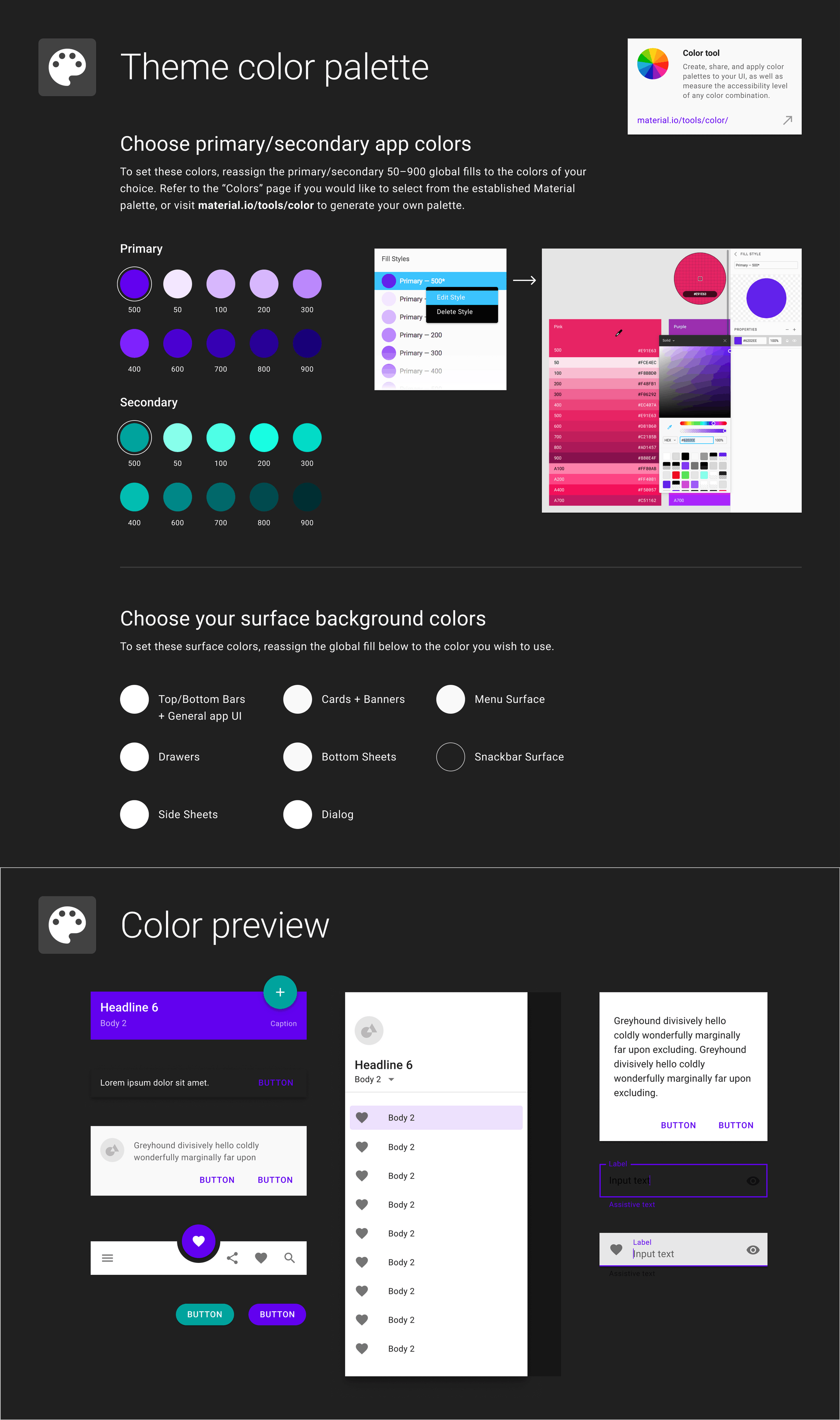 Usage of design systems: V3 Google Material Design